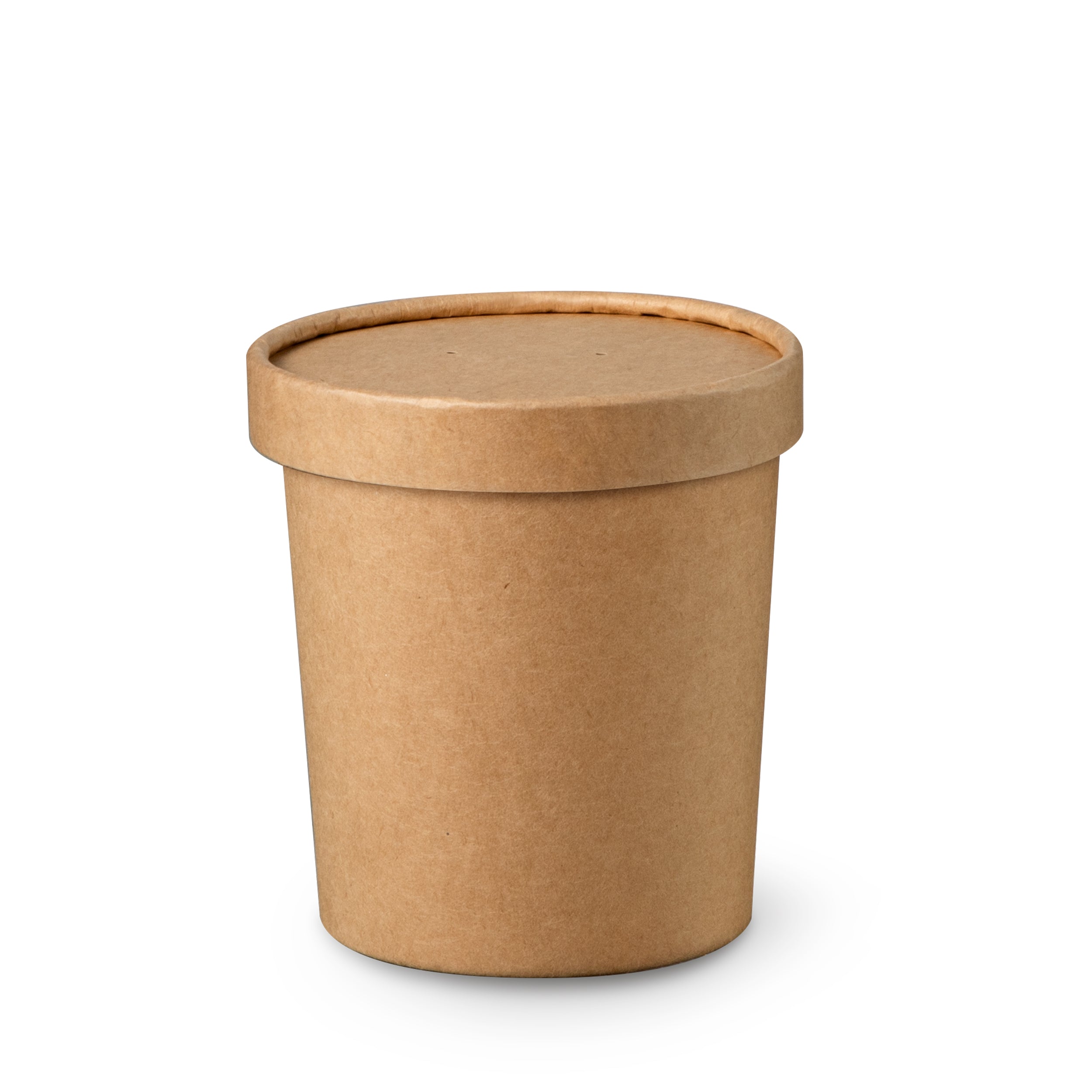 16oz Kraft Compostable Paper Food Cup with Vented Lid | Inbulks