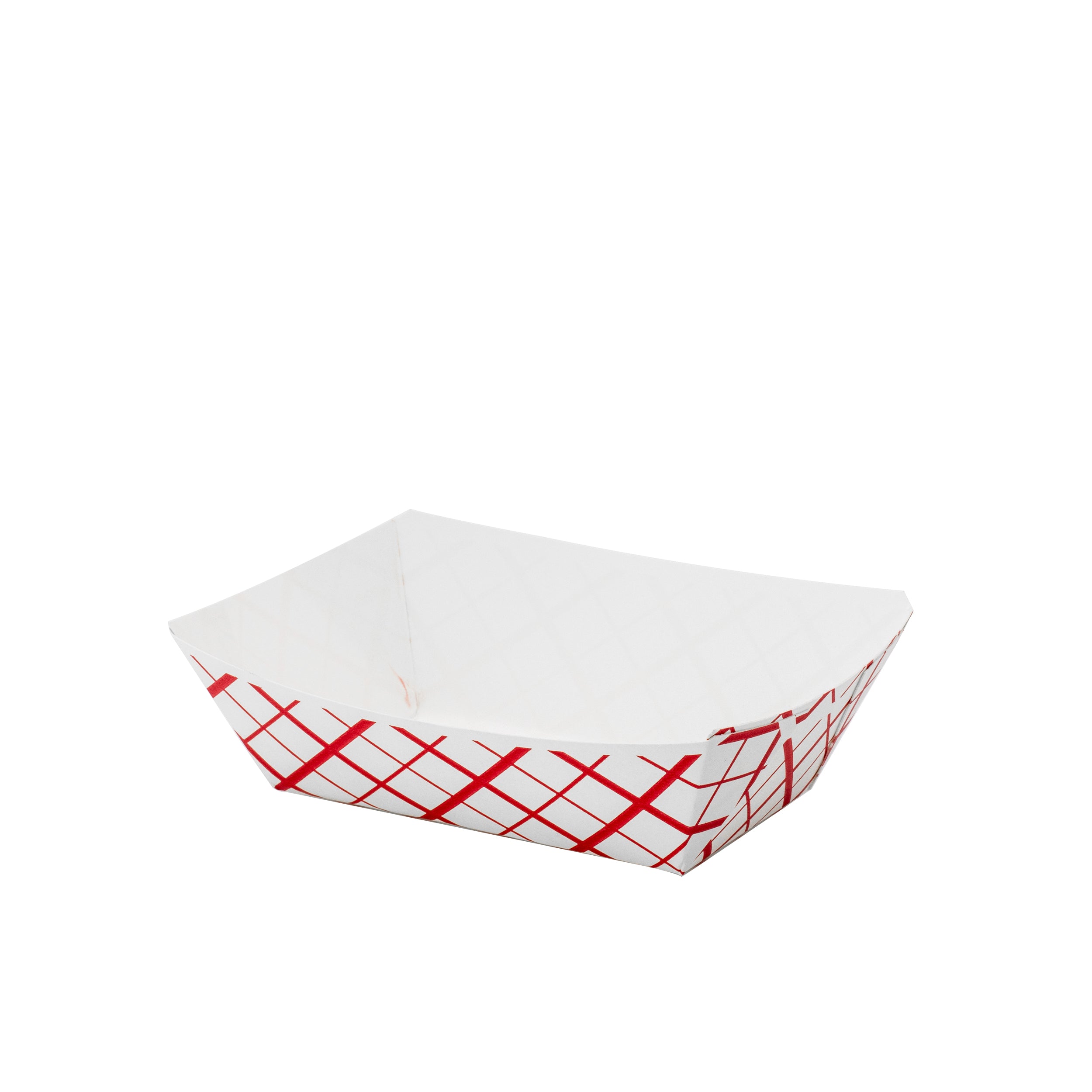 1LB Red Check Paper Food Trays | Inbulks