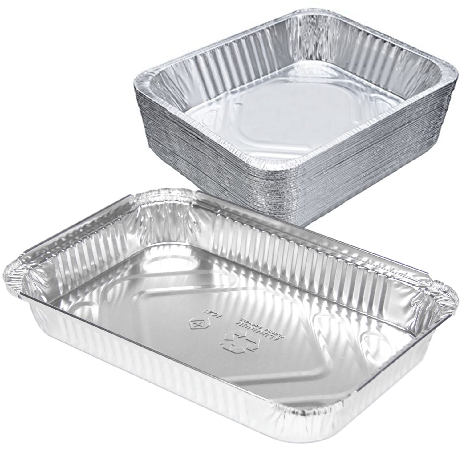 64oz Rectangular Aluminum Foil Pan, no lids | Inbulks