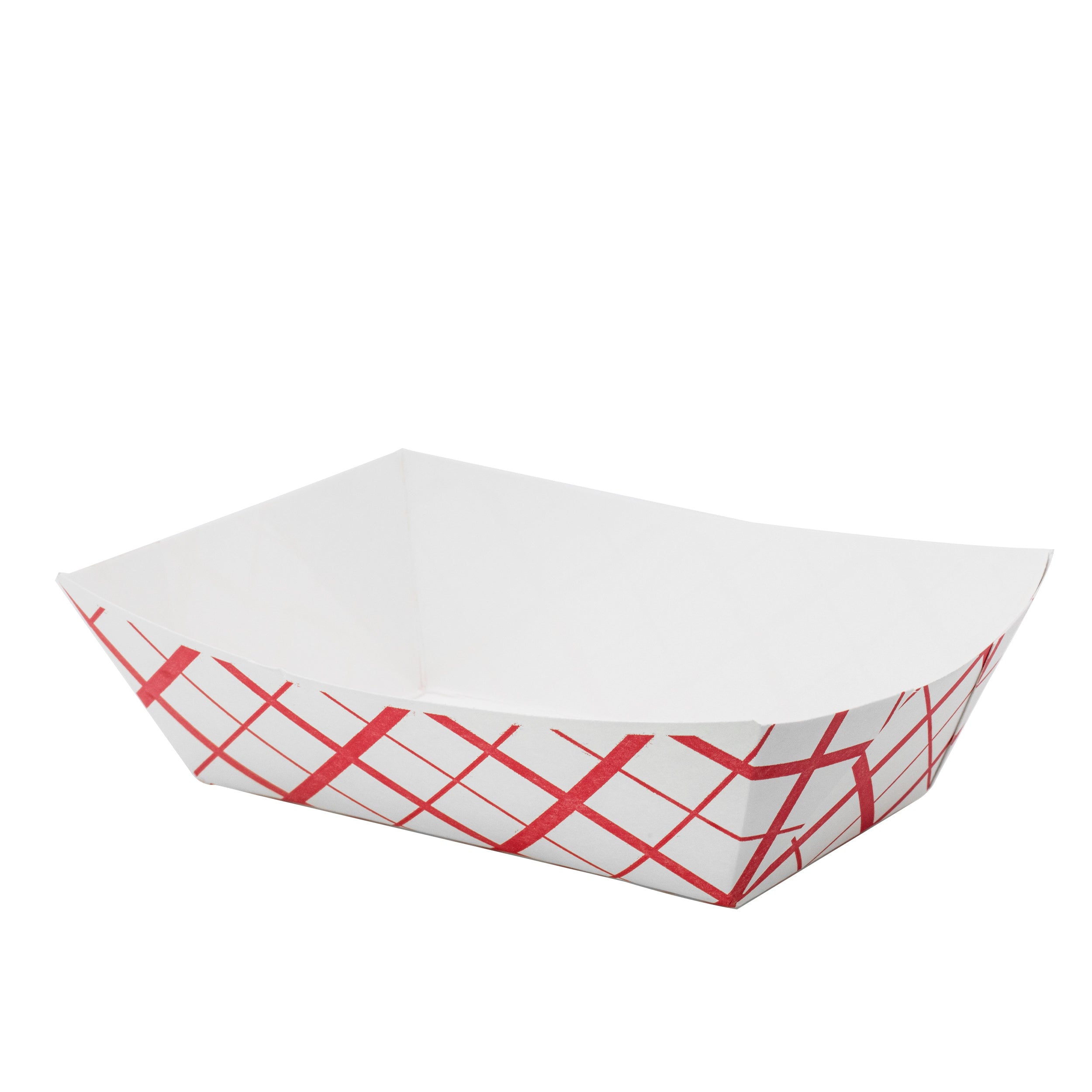 3LB Red Check Paper Food Trays | Inbulks