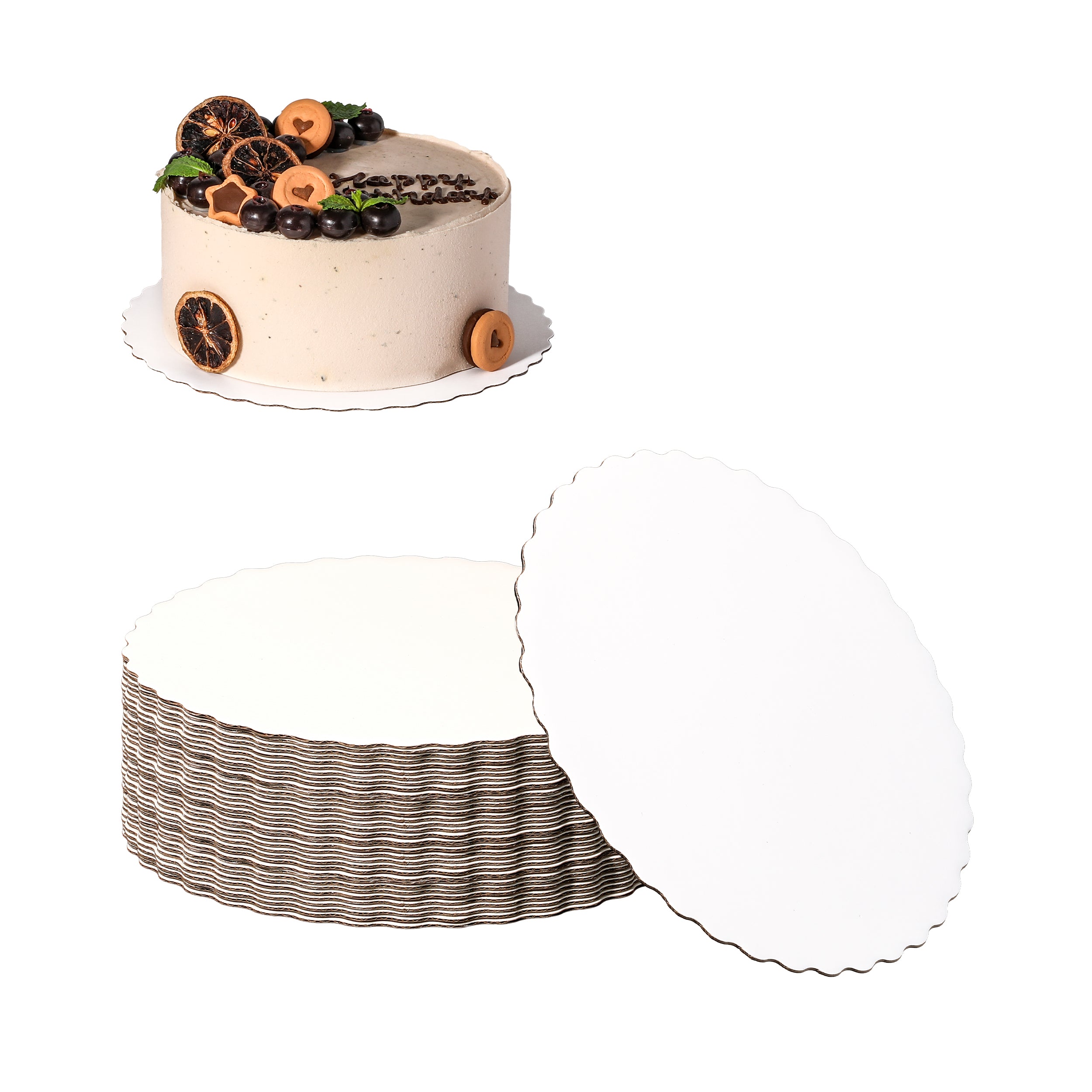 8" White Round Cake Boards | Inbulks