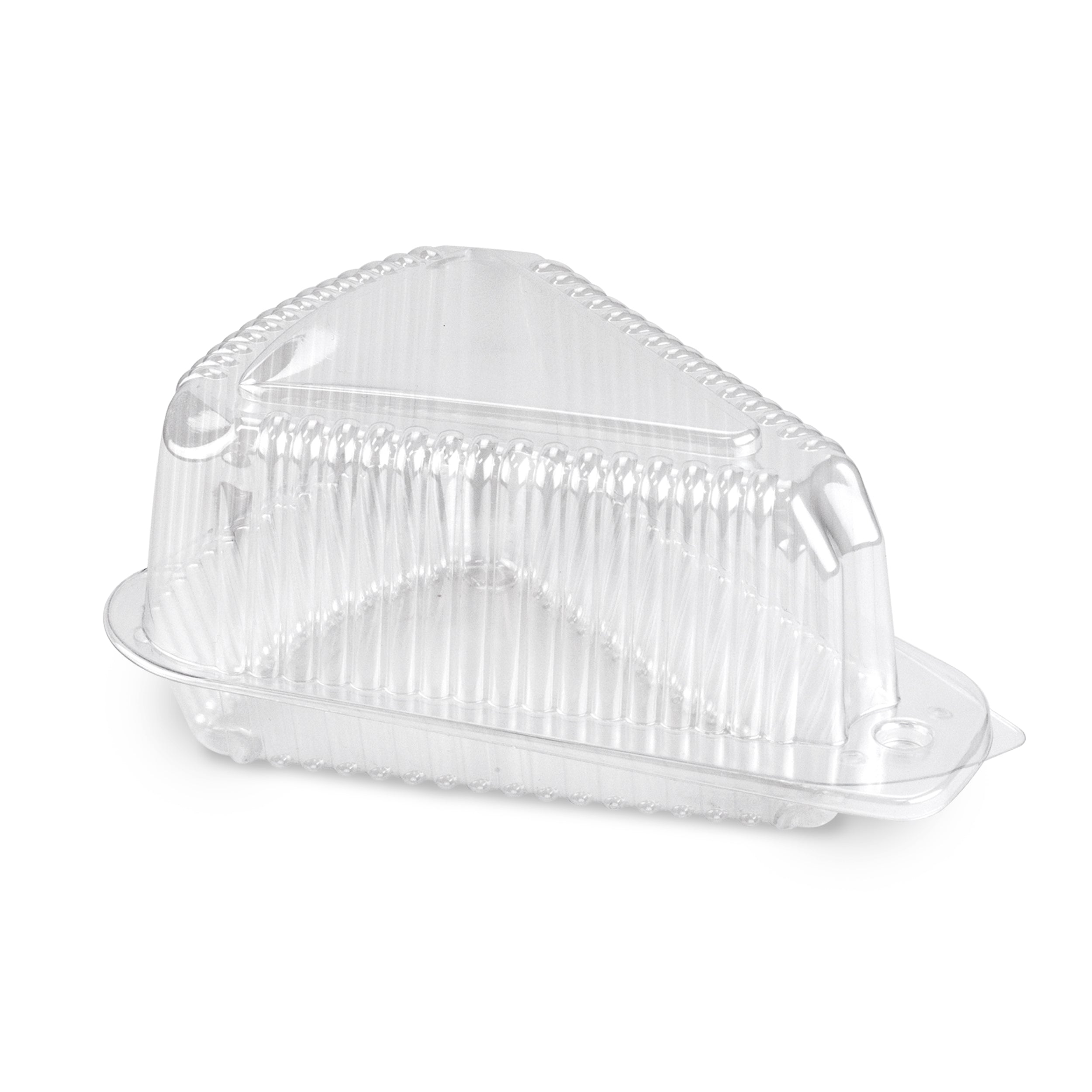 Cake Slice Plastic Containers with Lids - Single 5“ Clear Medium Dome ...