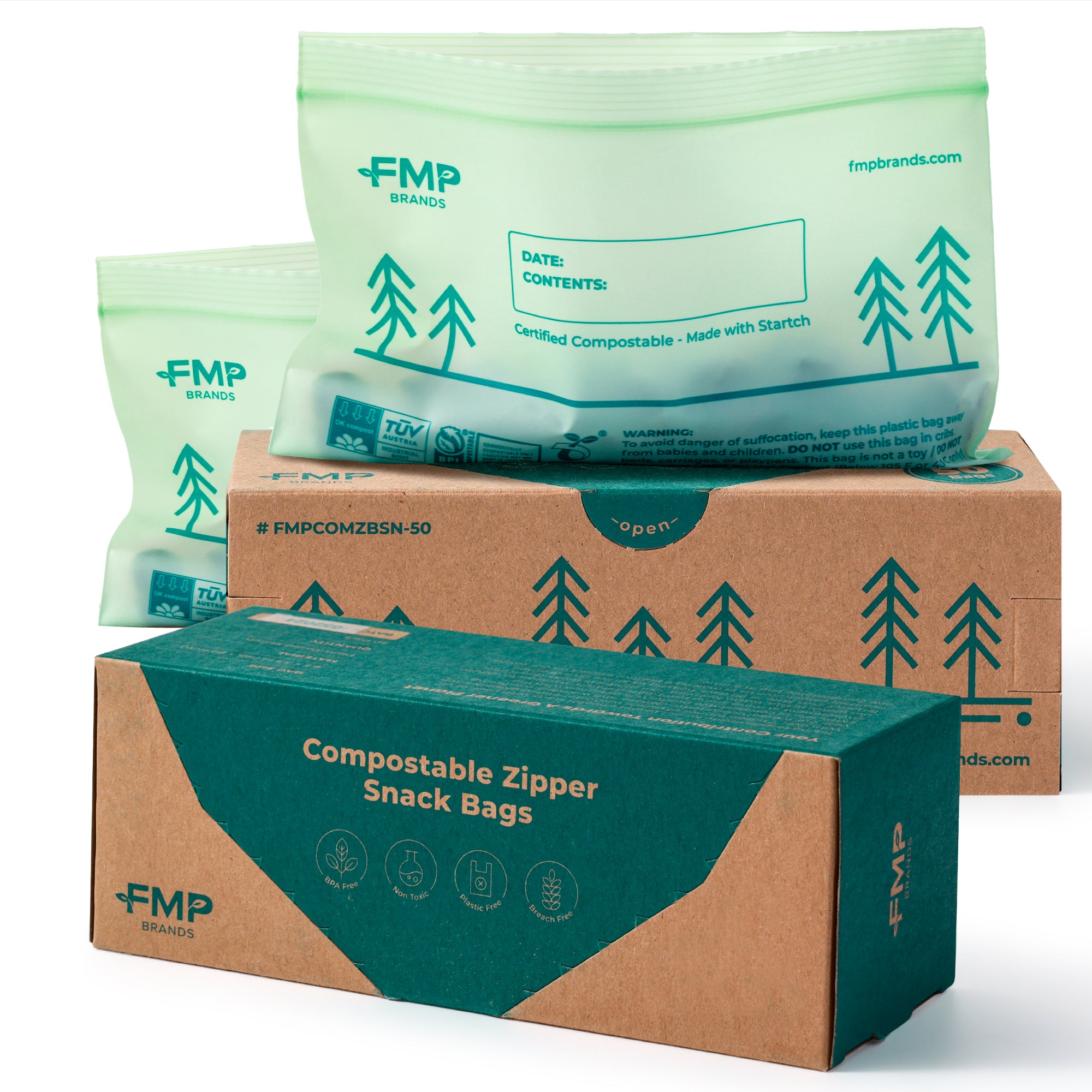 Compostable Zipper Bags 2500pcs - Snack | Inbulks