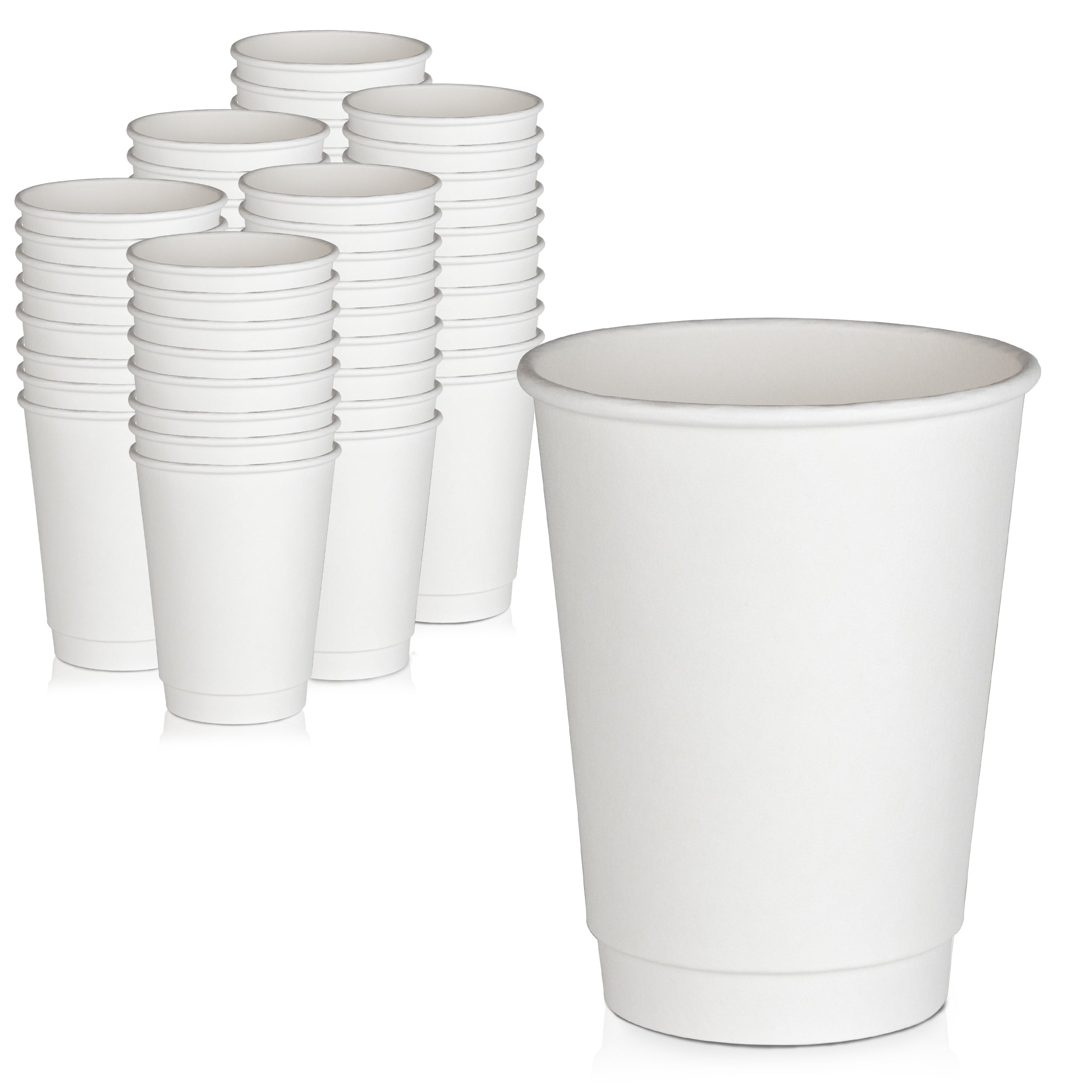 Disposable Coffee Cups - White Double Wall Insulated To Go Coffee Cups ...
